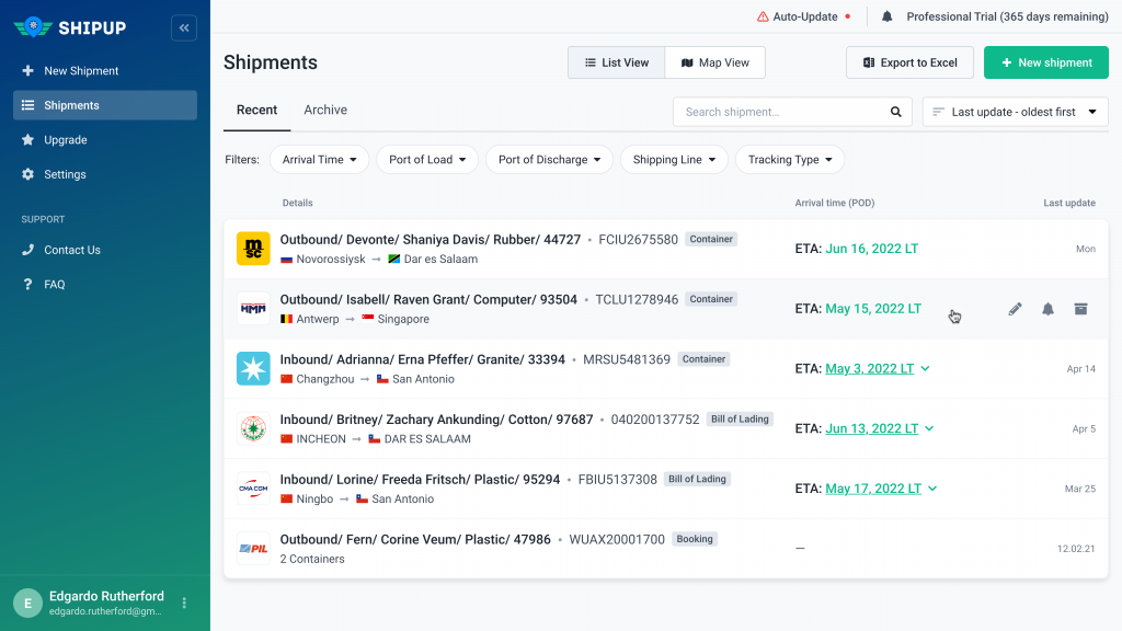 Shipping Line Tracking Tools | Visiwise Container Tracking